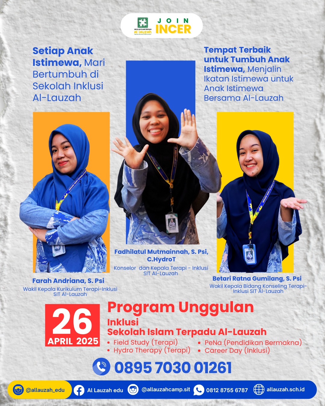 Yuk kenal lebih dekat INKLUSI AL-LAUZAH – SIT Al-Lauzah